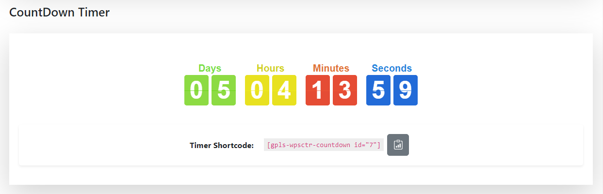 WP Countdown Timer - GrandPlugins